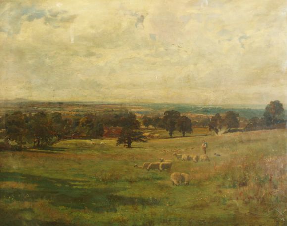 Bonhams : George Phoenix (1863-1935) British A shepherd and his sheep ...