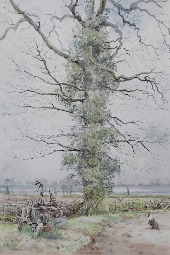 Bonhams : C** J** Thornton (20th century) British The old tree,