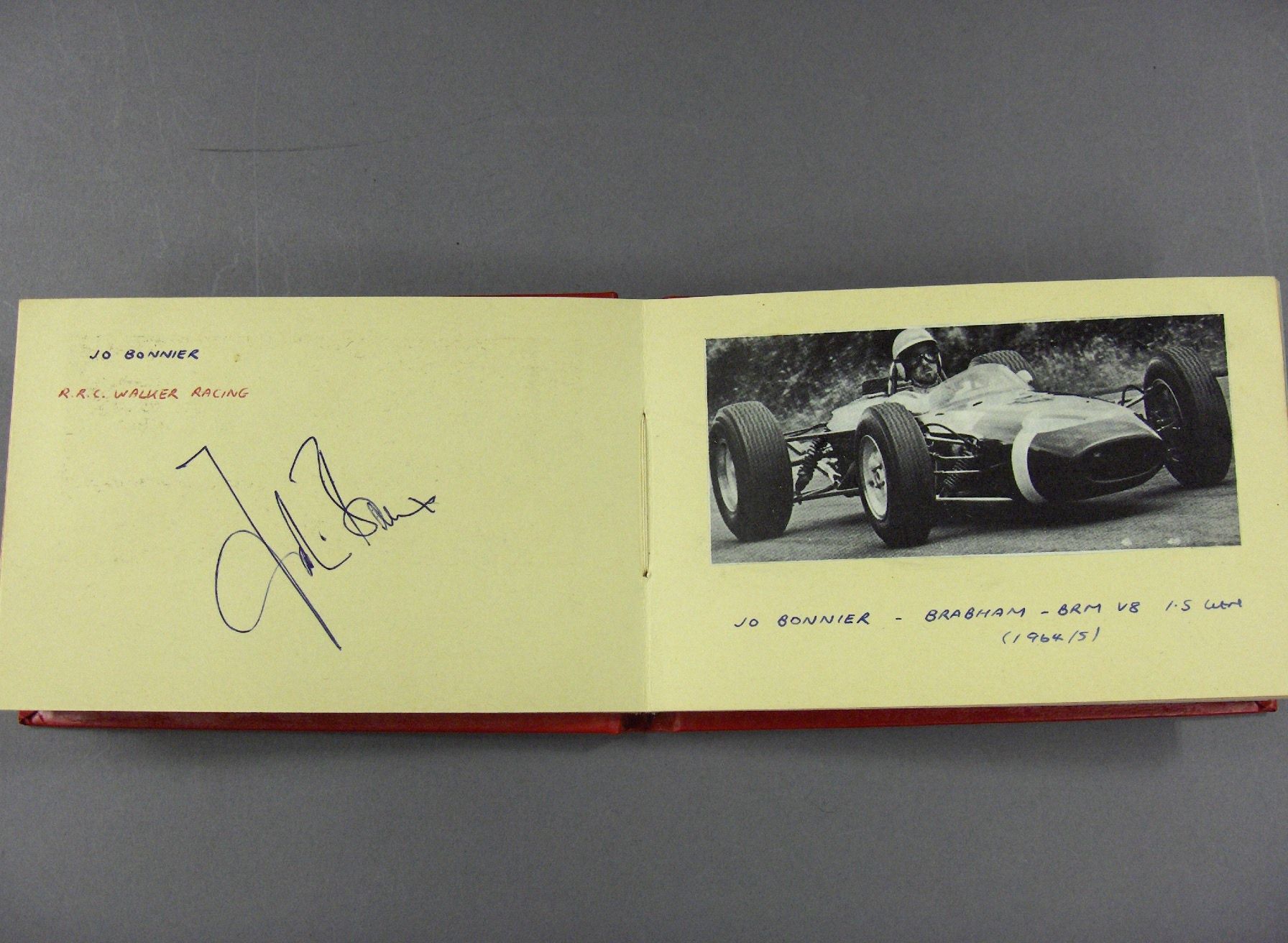 Bonhams Cars : An autograph book containing the signatures of 1960s ...