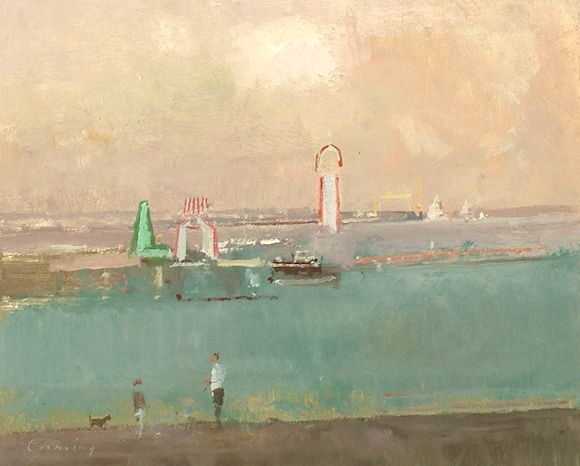 Bonhams : Fred Cuming (British, b.1930) Harwich Docks.