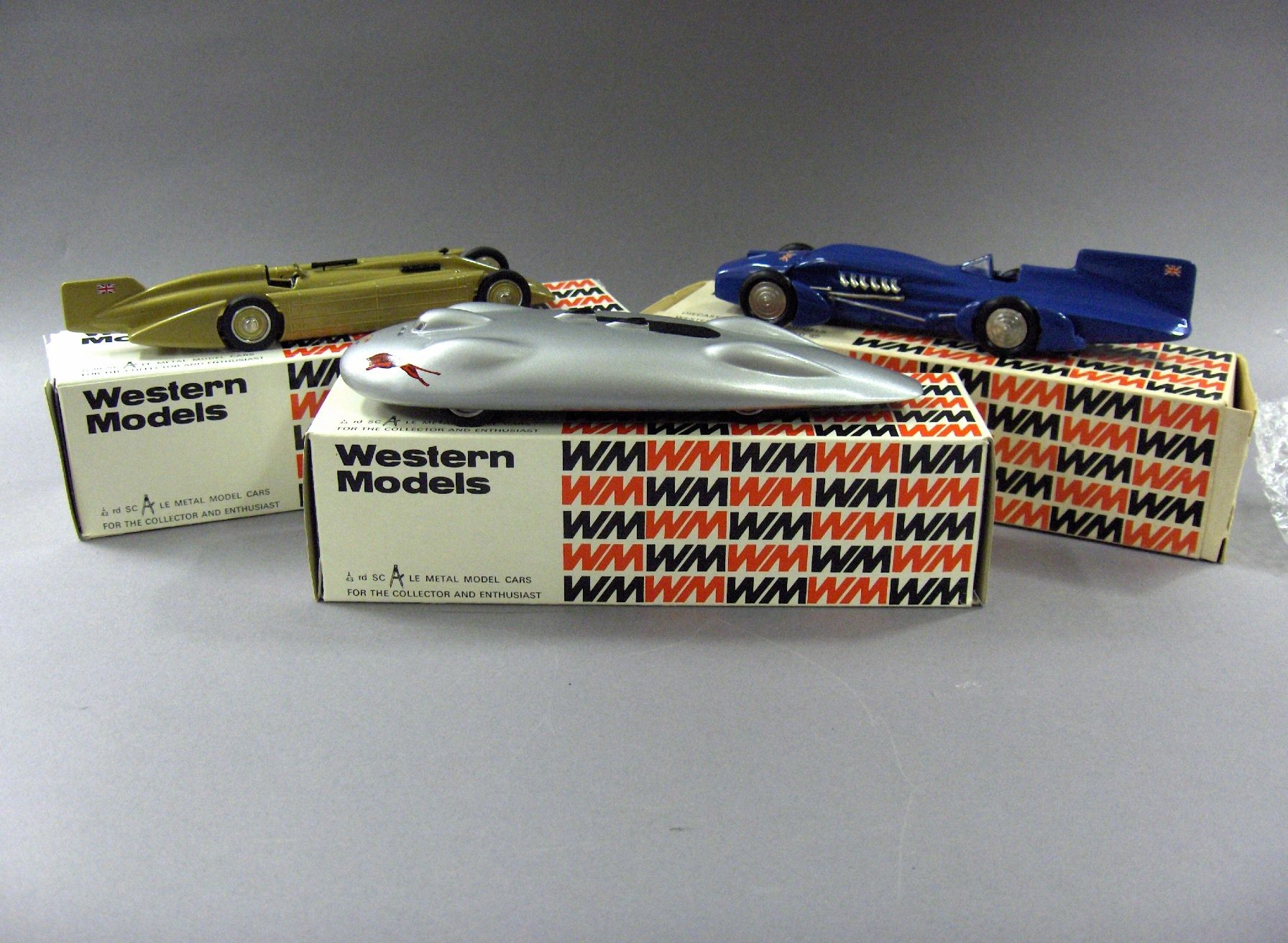Bonhams Cars : Three Western models depicting Land Speed Record cars,