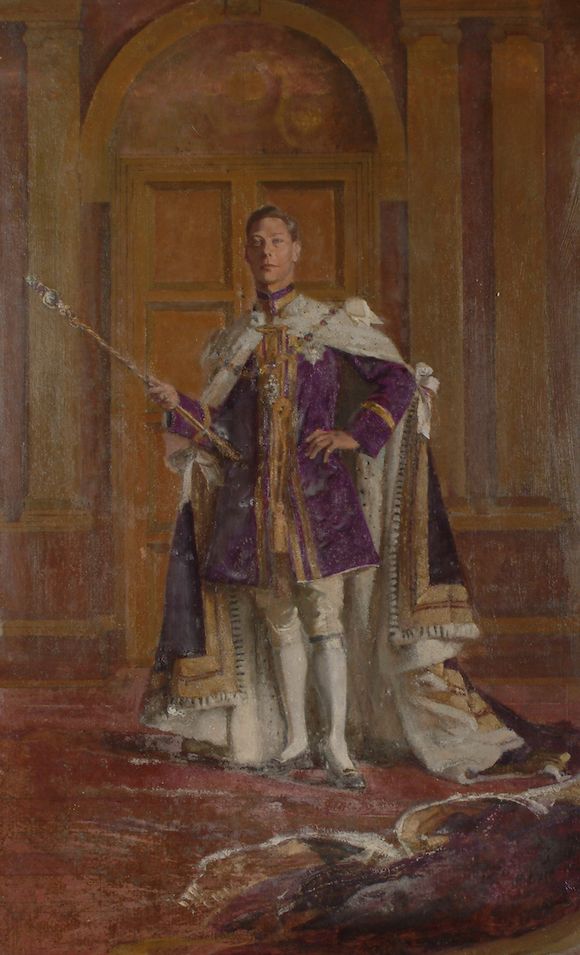 Bonhams : Sir Gerald Kelly (British, 1879-1972) Portrait of George VI ...
