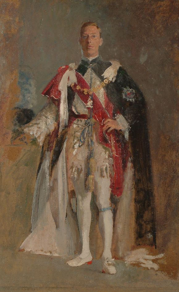 Bonhams : Sir Gerald Kelly (British, 1879-1972) Portrait of George VI ...