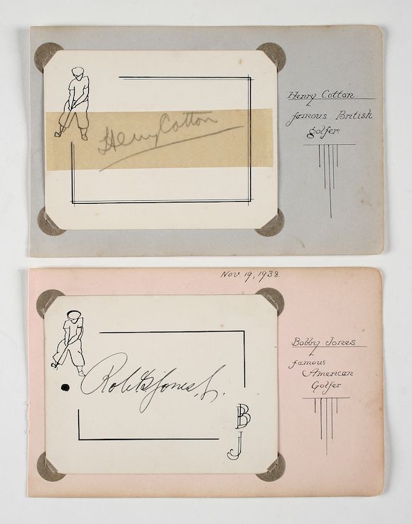 Bonhams : A fine mint black ink on paper autograph of Bobby Jones circa ...