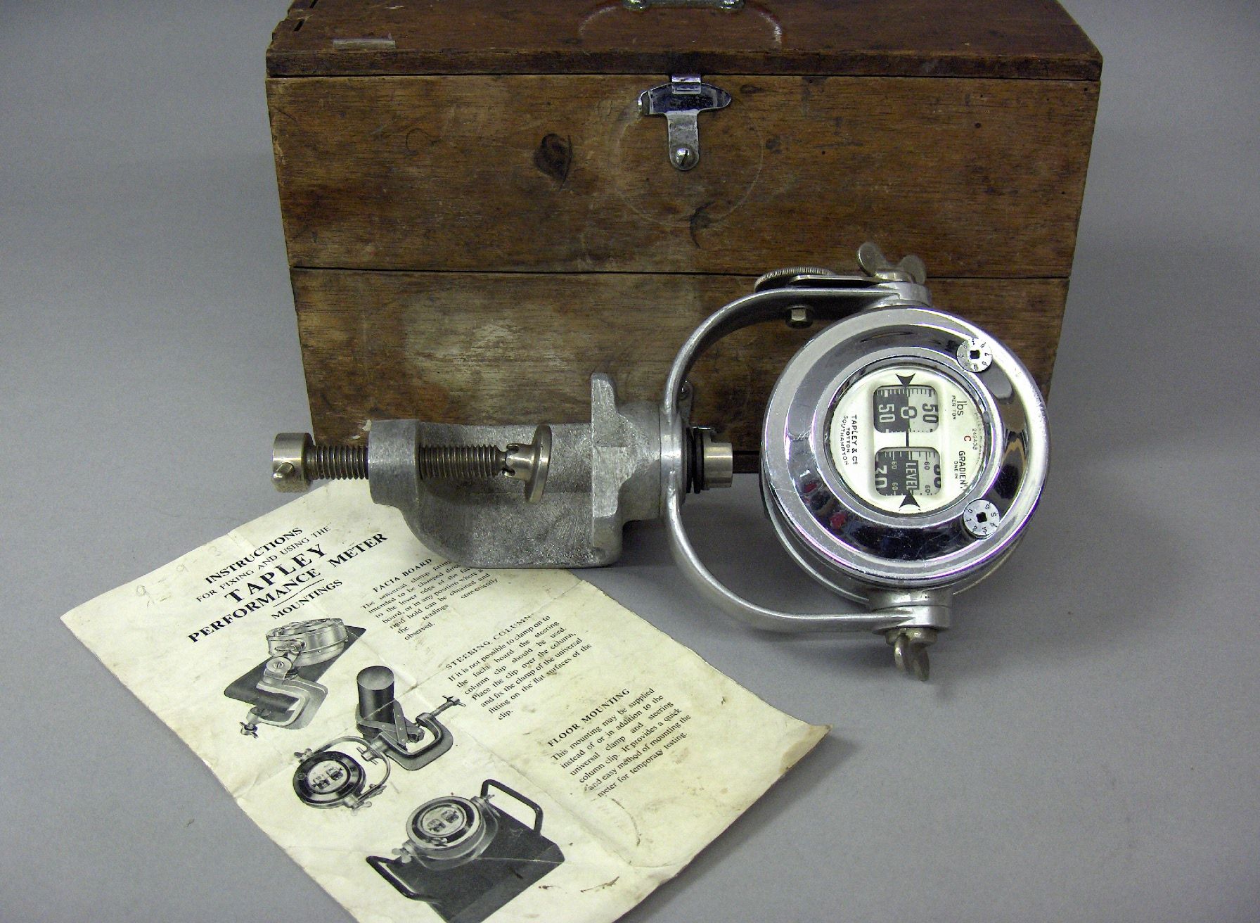 Bonhams Cars : A Tapley Gradient Meter,