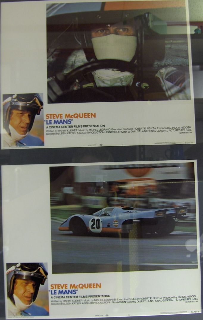 Bonhams Cars : Two cinema lobby cards for Le Mans, 1971,