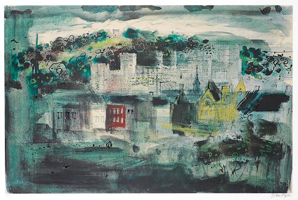 Bonhams : John Piper Caernarvon Castle Screenprint, 1971, printed in ...