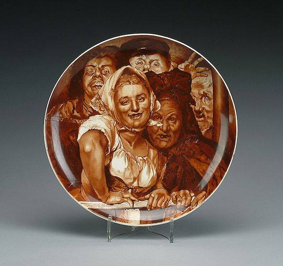 Bonhams : A Copeland plate, dated 1875, painted by Francis Abraham