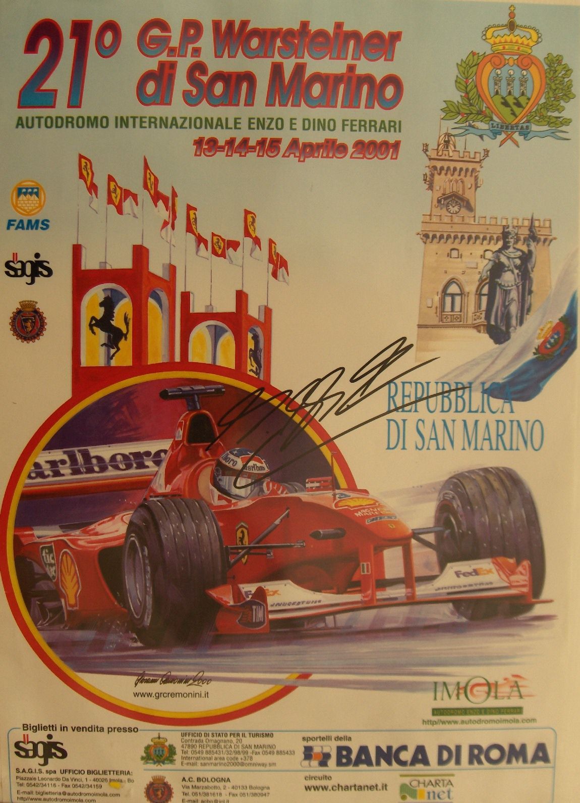 Bonhams Cars : A signed Michael Schumacher F1 poster,