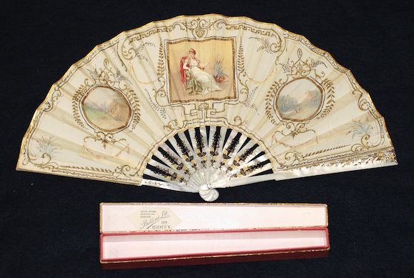 Bonhams : A French fan, circa 1840