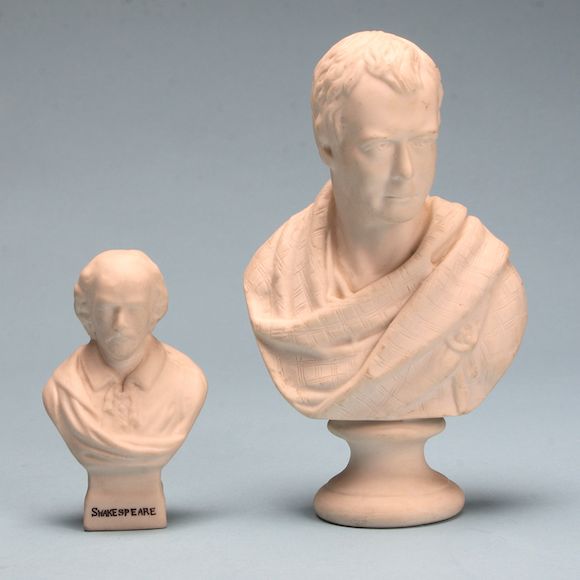 Bonhams : A WH Goss model of Sir Walter Scott wearing plaid tartan