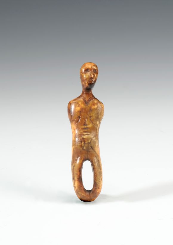 Bonhams : An Alaskan eskimo ivory figure