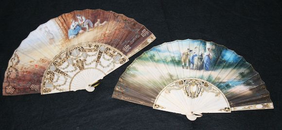 Bonhams : Two mid 19th century fans