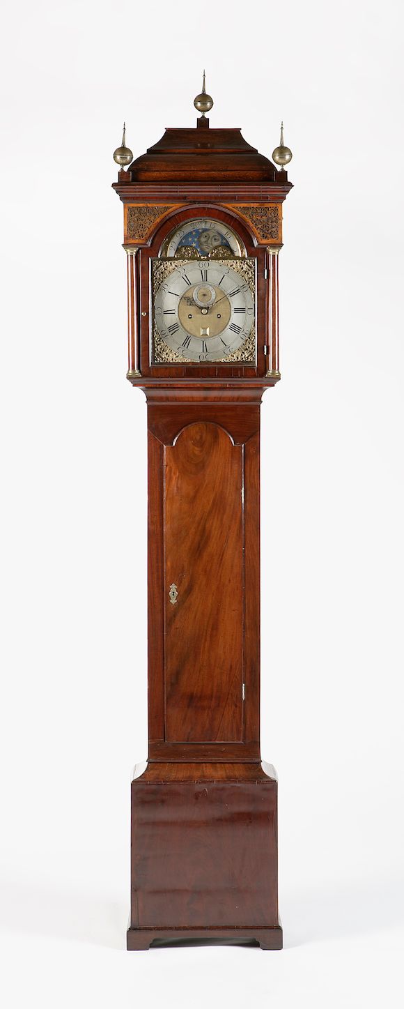 Bonhams : A George II mahogany longcase clock, James Nicol Canongate,