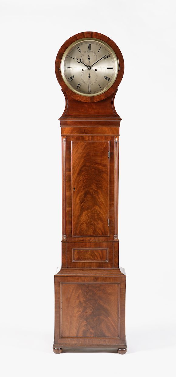 Bonhams : A late Regency mahogany drumhead longcase clock Archibald ...