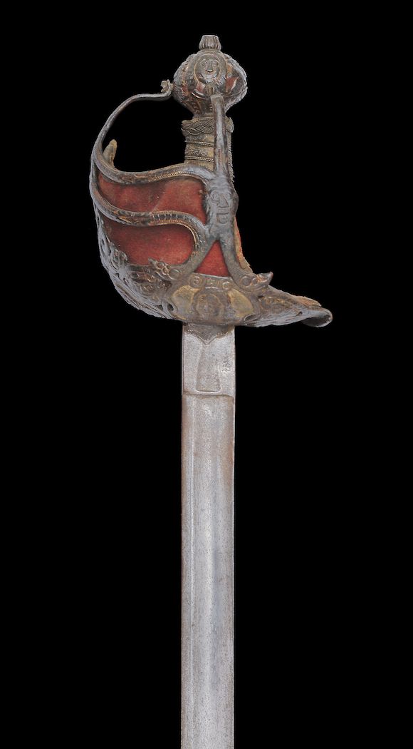 Bonhams : A Very Fine English 'Mortuary' Hilted Backsword