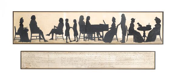 Bonhams : Tiberius Cavallo, A silhouette conversation piece of the ...