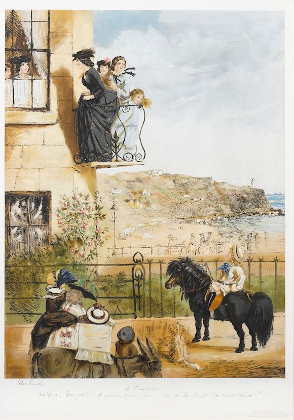 Bonhams : John Leech Sketches In Oil Chromolithographs, four from the ...
