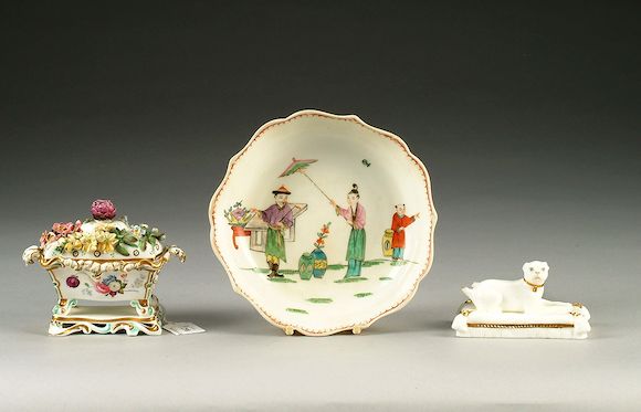 Bonhams : A Staffordshire porcelain saucer dish, circa 1795, an English ...