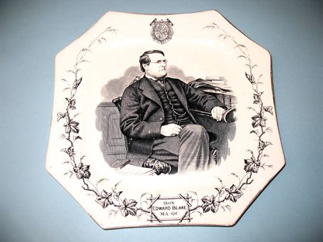 Bonhams : The Hon Edward Blake, MA, QC; an unmarked octagonal plate