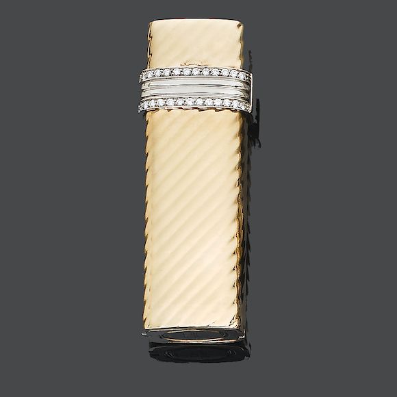Bonhams : A diamond-set cigarette lighter, by Christian Dior
