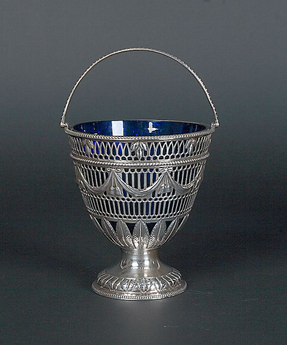 Bonhams : A George III pedestal sugar basket