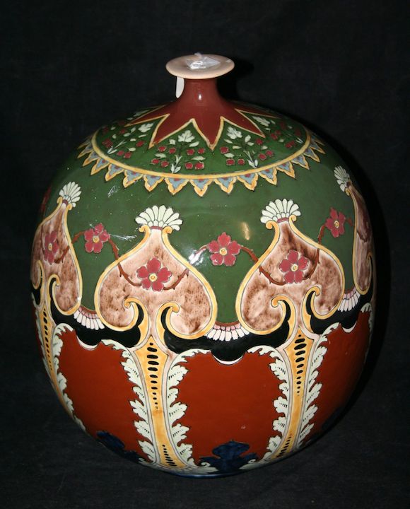 Bonhams : A Royal Bonn 'Old Dutch' Pattern Vase, circa 1900