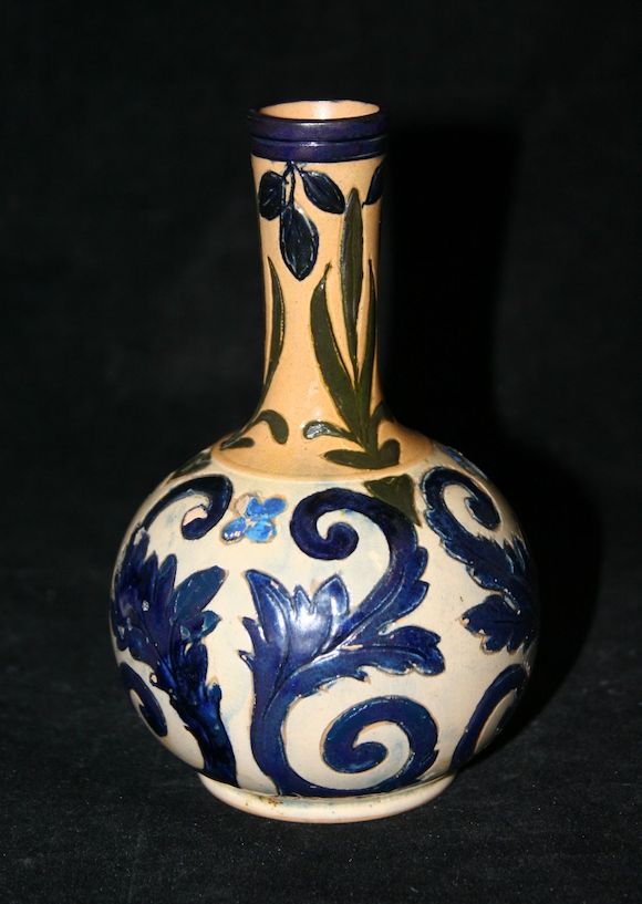 Bonhams : A Salopian Art Pottery bottle vase