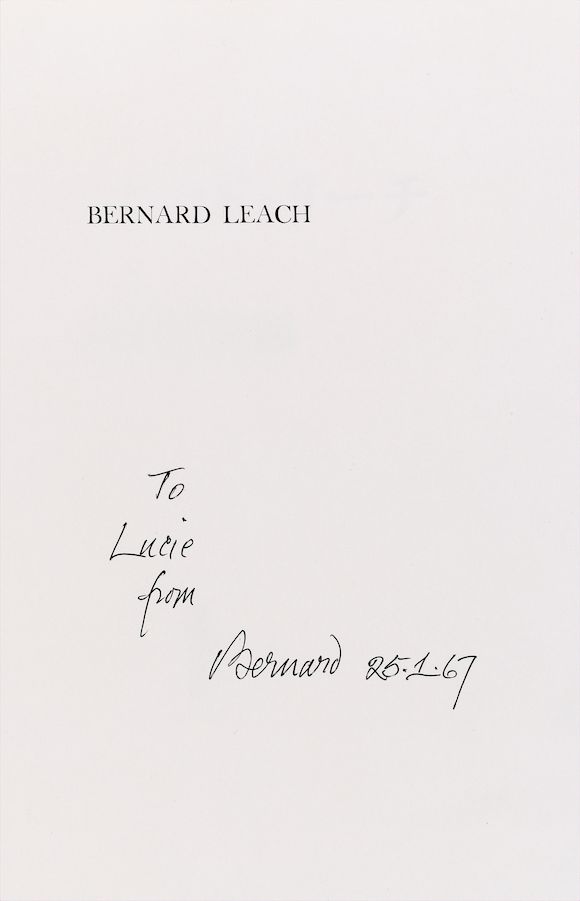 Bonhams : Bernard Leach 'Bernard Leach', Asahi Shimbun Publishing ...