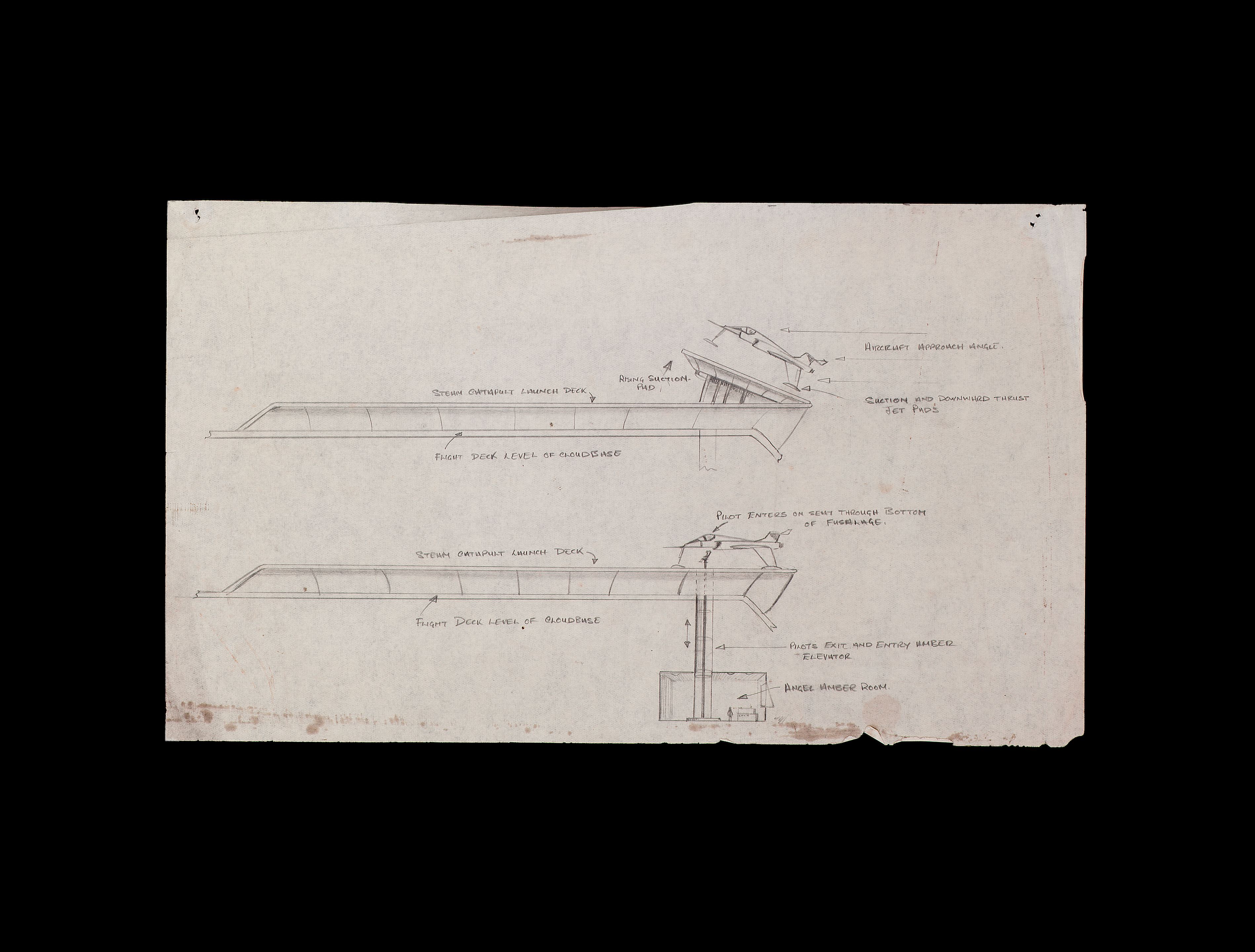 An original concept design for Cloudbase and Angel Interceptor landing ...