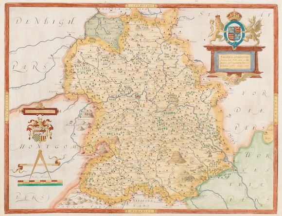 Bonhams : SHROPSHIRE SAXTON (CHRISTOPHER) Salopiae Comitatus