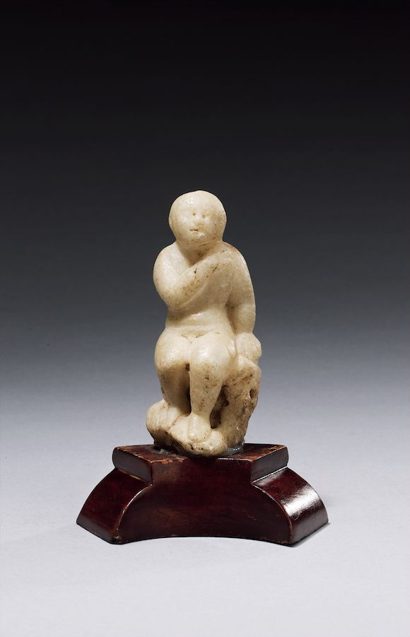 Bonhams : Two alabaster figures and a Roman marble fragmentary female ...