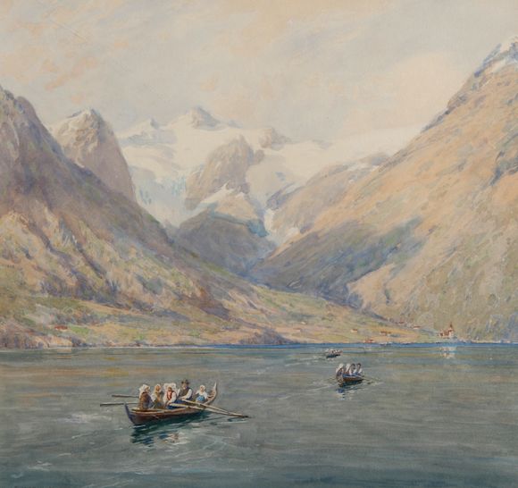 Bonhams : Alfred Heaton Cooper (1863-1929) 'Going to Church, Hardanger ...