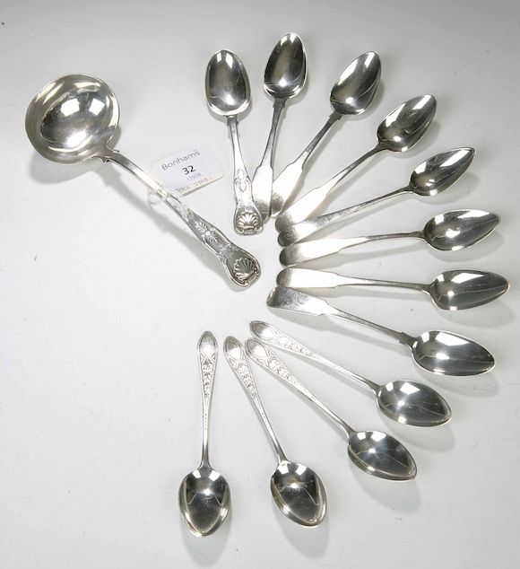 Bonhams : A collection of mainly Edinburgh Spoons,