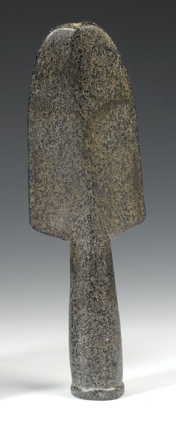 Bonhams : A Mississippian stone monitor pipe 27cm.