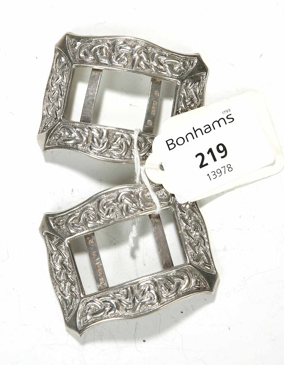 Bonhams : A pair of silver Buckles By W.B.Taylor of Inverness ...