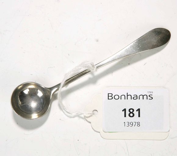 Bonhams : A pointed end Salt Spoon By Edward Livingstone, Dundee, circa ...