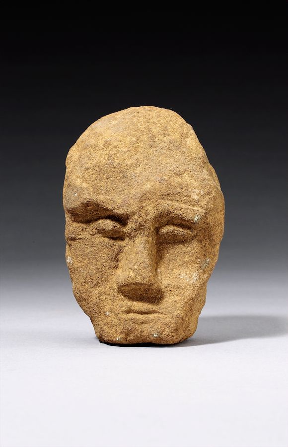 Bonhams : A Celtic sandstone head