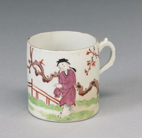 Bonhams : An interesting and rare English porcelain coffee can, circa 1770
