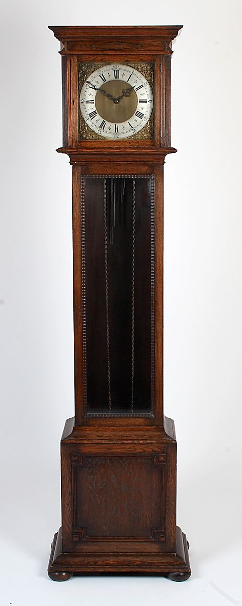 Bonhams : A 1930's oak cased longcase clock German movement stamped 'HW ...