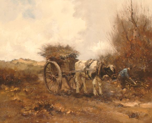 Bonhams : Willem George Frederick Jansen (Dutch, 1871-1949) Gathering wood.
