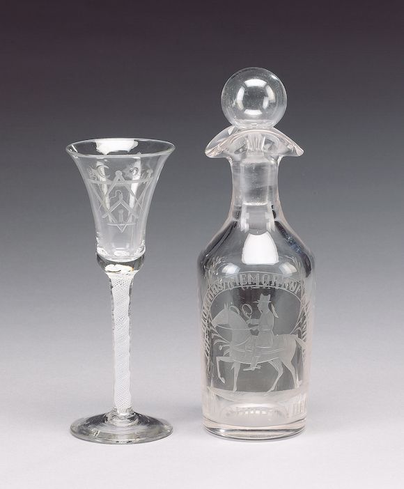 Bonhams : A commemorative Williamite decanter and stopper, circa 1890 ...
