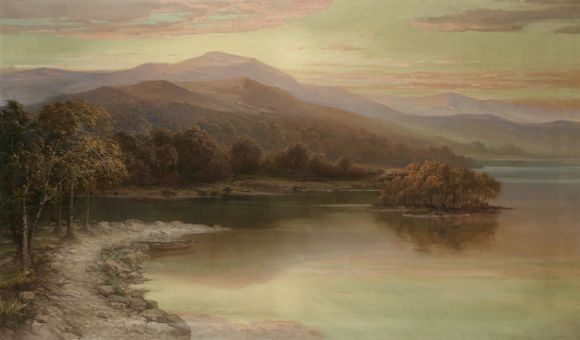 Bonhams : Samuel Lawson Booth (1836-1928) A tranquil lakeland landscape,