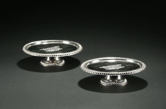 Bonhams : A pair of Queen Anne style tazze by L.A.Crighton Brothers, 1924
