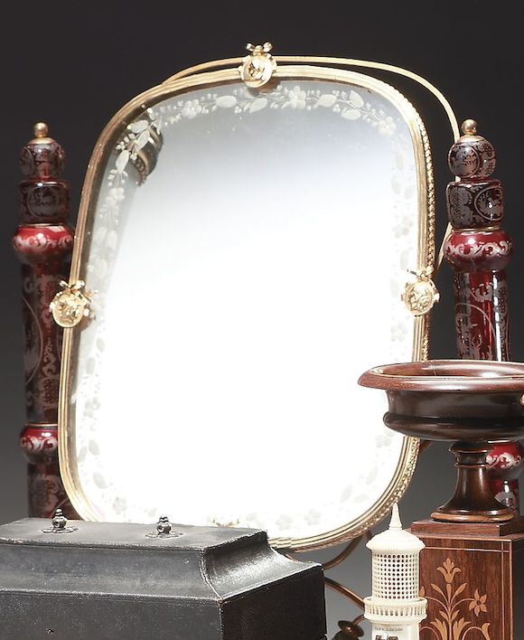 Bonhams : A late 19th century Continental gilt metal and ruby flashed ...