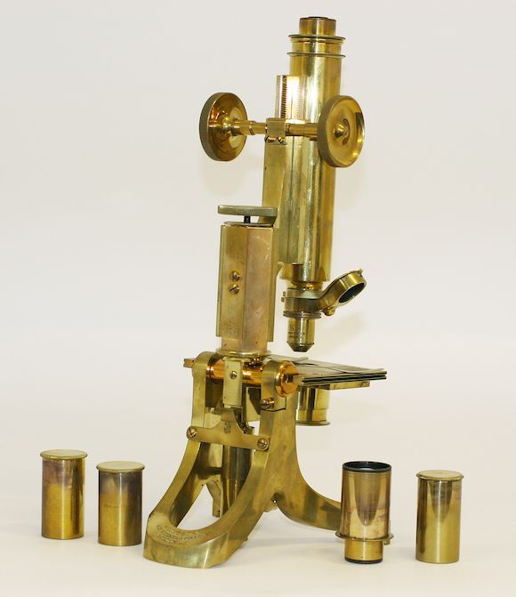 Bonhams : A late 19th century lacquered and polished brass monocular ...