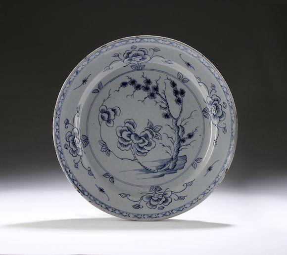 Bonhams : An English Delft dish, probably Liverpool circa 1760