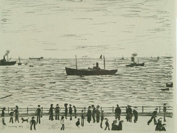 Bonhams : Laurence Stephen Lowry (1887-1976) 'Seaside Promenade'