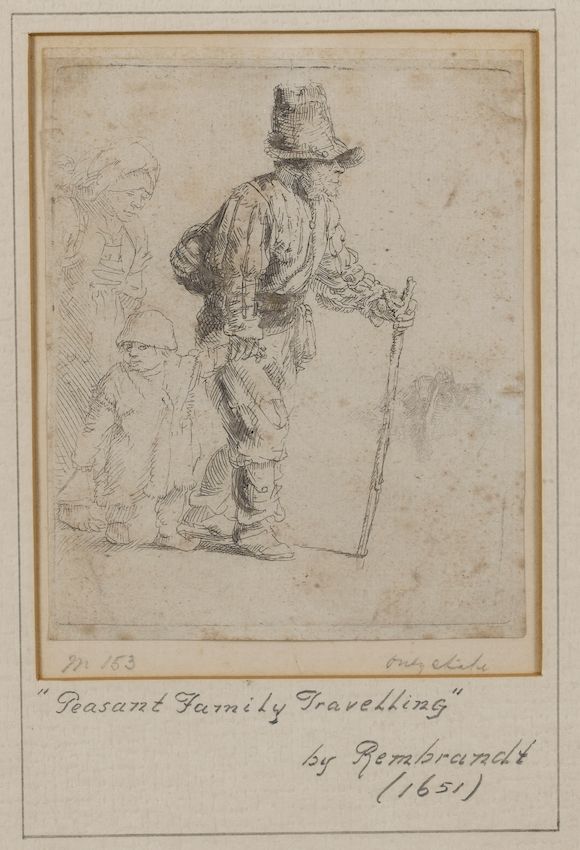 Bonhams : Rembrandt Harmensz van Rijn Peasant family on the Tramp ...