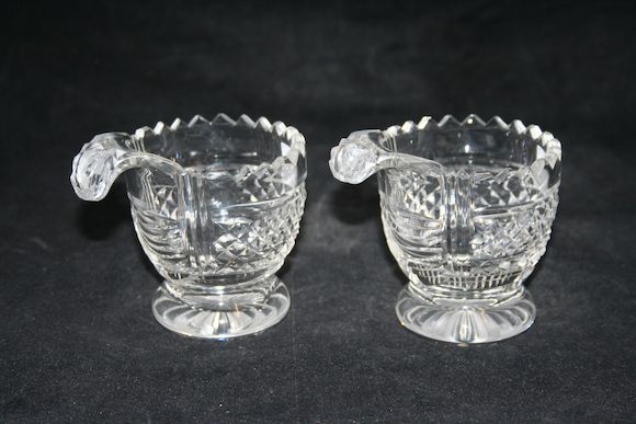 Bonhams : A pair of cut glass piggins, circa 1820